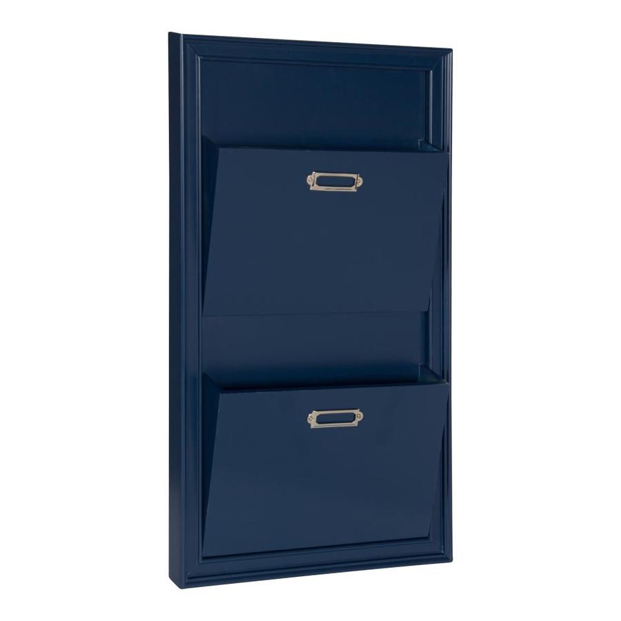 DesignOvation Walcott Wood Wall Organizer with Two Pockets, 11.5x20 ...