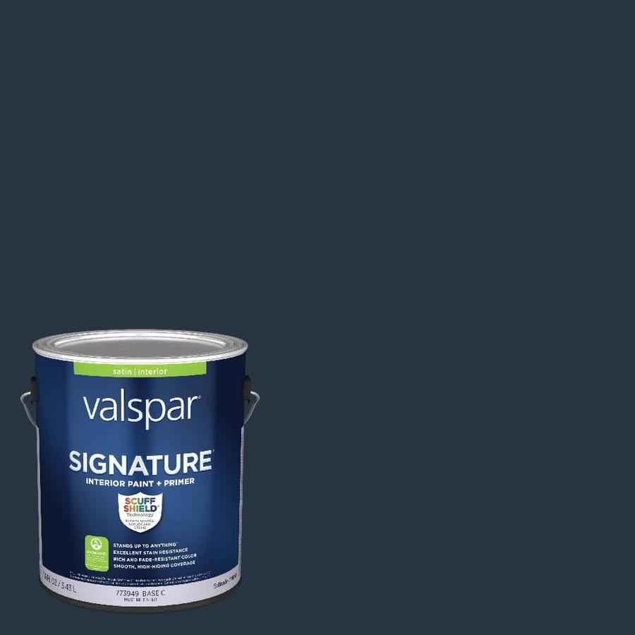Valspar Signature Satin Royal Navy in the Interior Paint department at ...