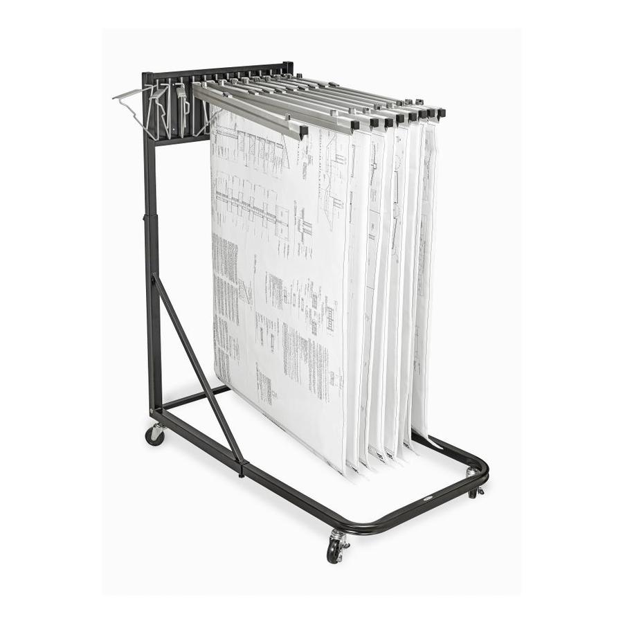 AdirOffice Steel Blueprint Vertical File Rolling Stand, Black in the ...