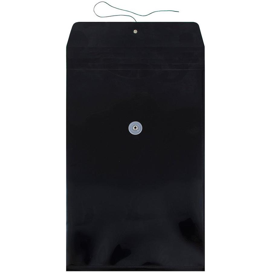 JAM Paper Plastic Envelopes with Button and String Tie Closure, Legal ...