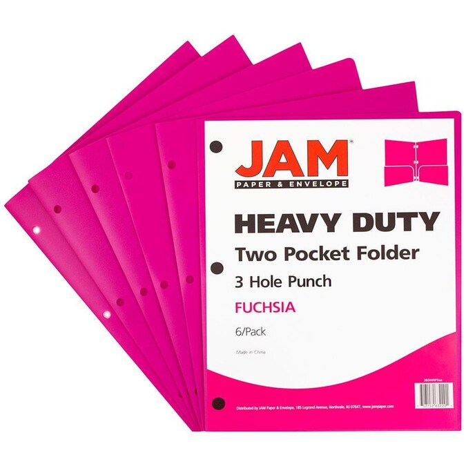 JAM Paper JAM Paper Heavy Duty Plastic 3 Hole Punch Two-Pocket School ... JAM Paper JAM Paper Heavy Duty Plastic 3 Hole Punch Two-Pocket School ...