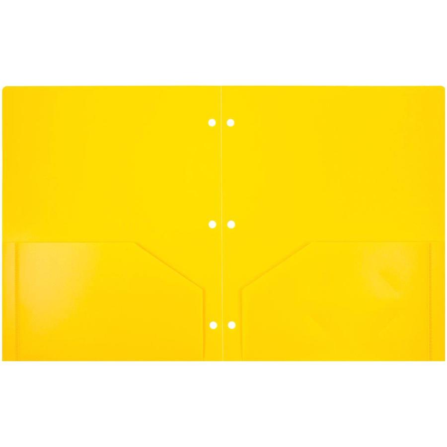 JAM Paper JAM Paper Heavy Duty Plastic 3 Hole Punch Two-Pocket School ...