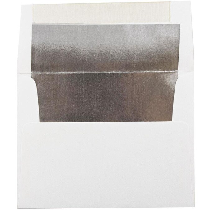 Jam Paper A2 Foil Lined Invitation Envelopes 4 375 X 5 75 White With