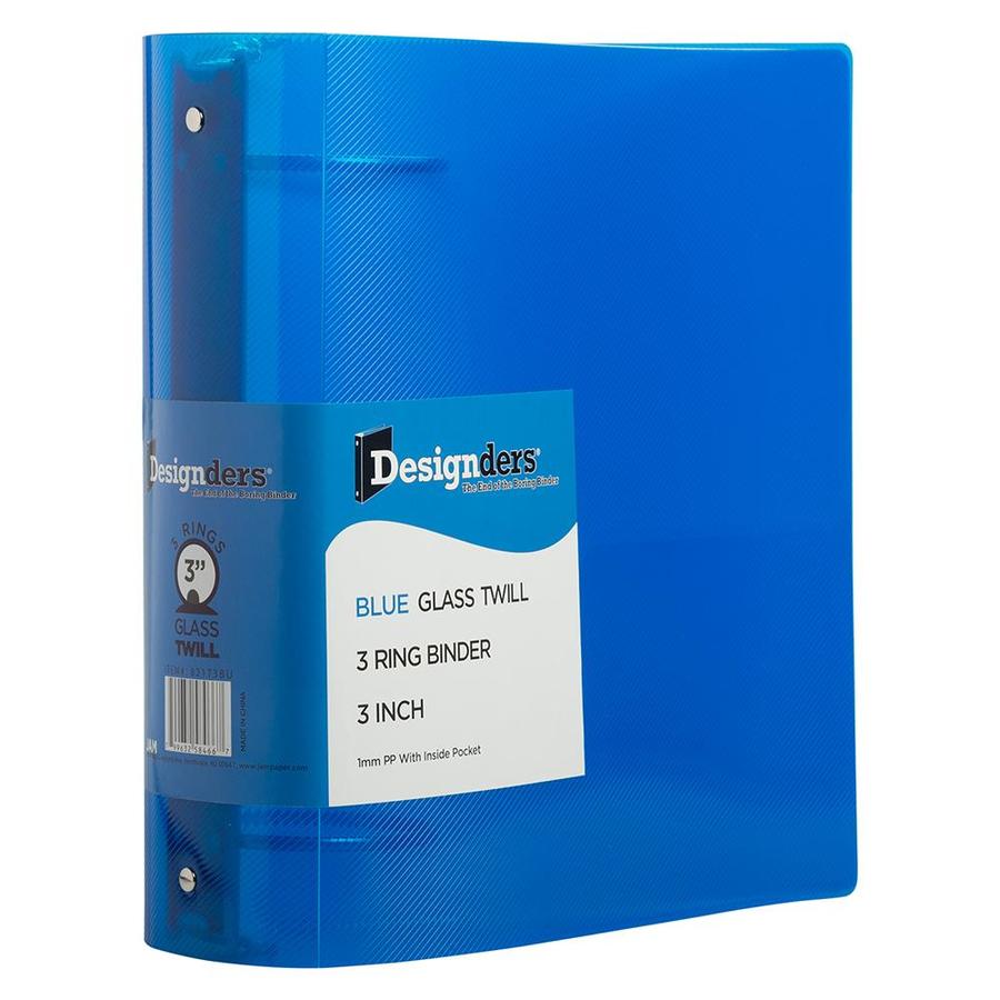 JAM Paper JAM Paper Heavy Duty 3-in 3-Ring Flexible Poly Binder, Blue ...