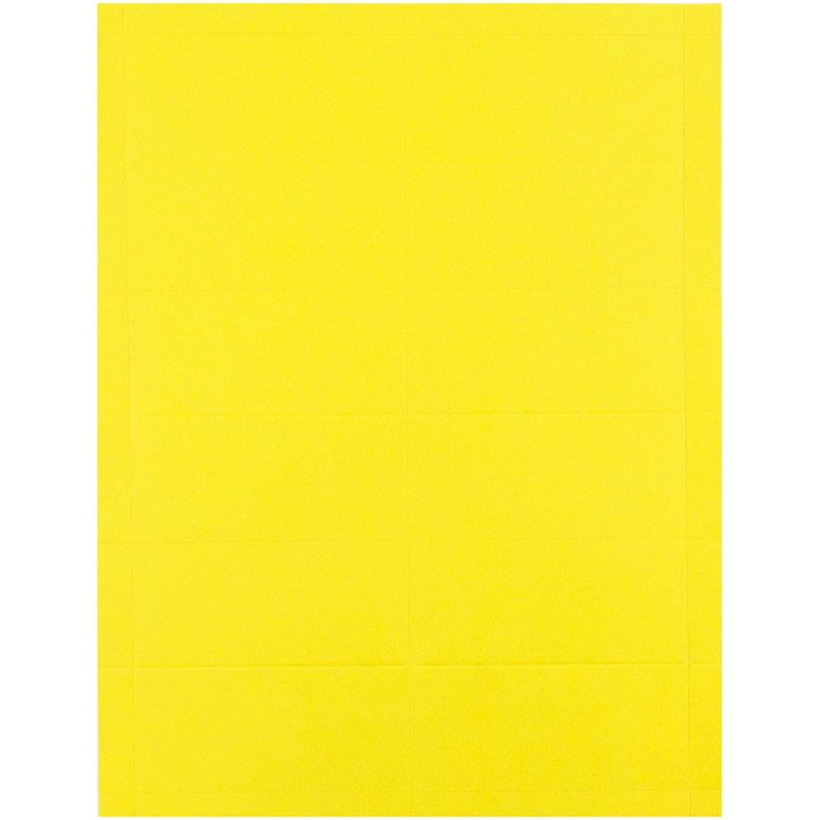 JAM Paper JAM Paper® Printable Business Cards, 3.5 x 2, Yellow, 100 ...