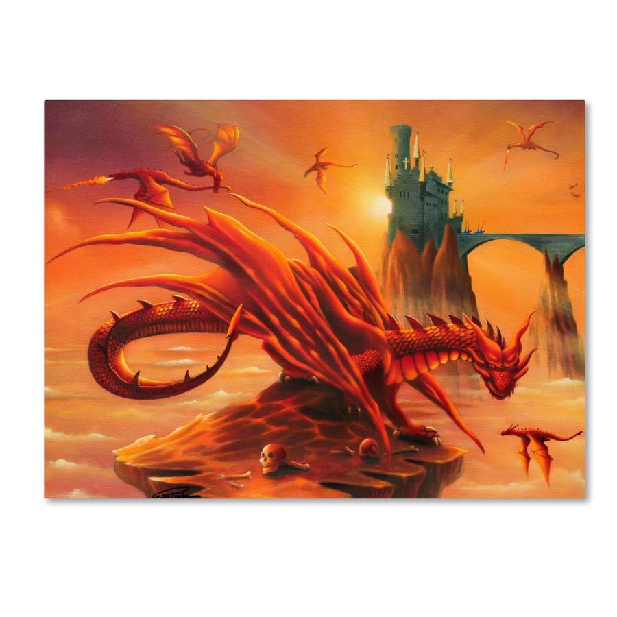 Trademark Fine Art Fantasy Framed 24-in H x 32-in W Fantasy Print on ...