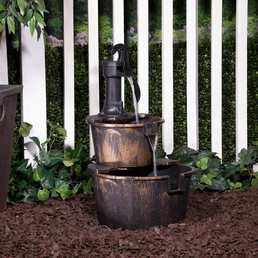 Alpine Corporation 27-in H Resin Tiered Fountain Outdoor Fountain in ...