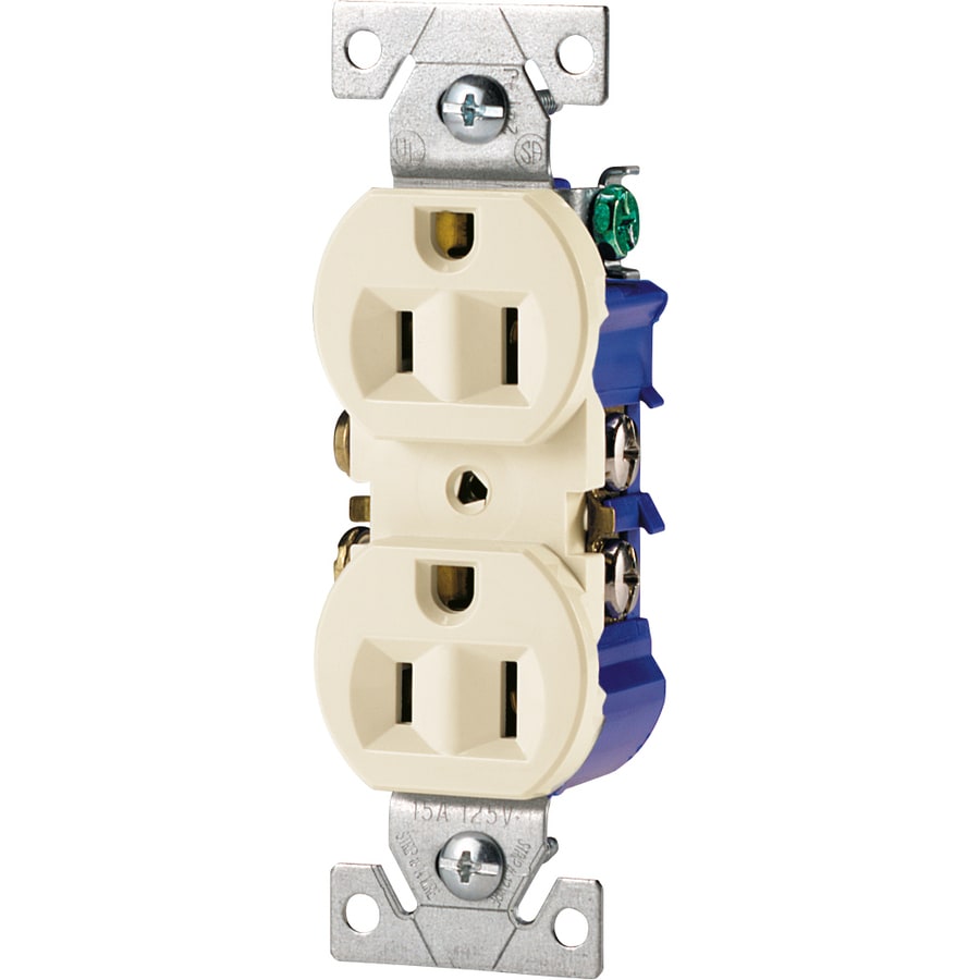 Eaton Light Almond 15-Amp Duplex Residential Outlet (10-Pack) in the ...