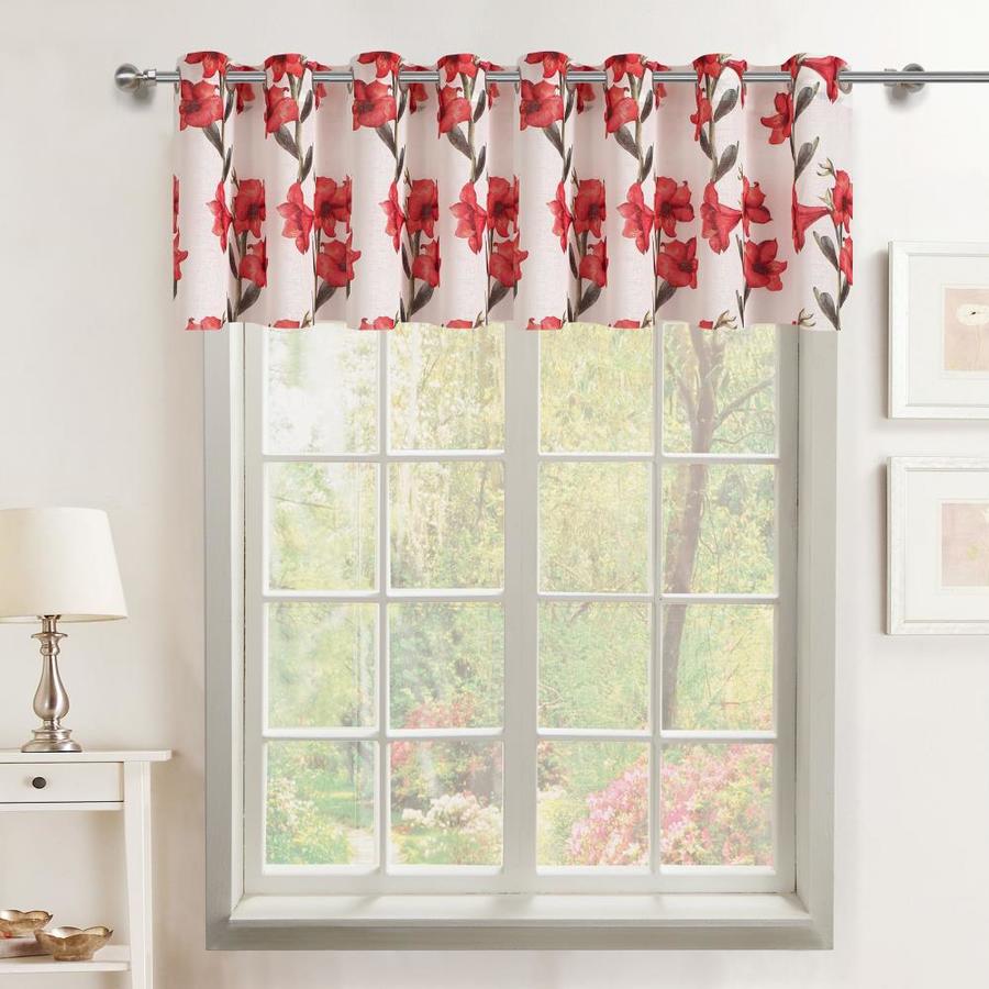 Popular Home LILLIES FLOWER VALANCE 54X18 in the Valances department at ...