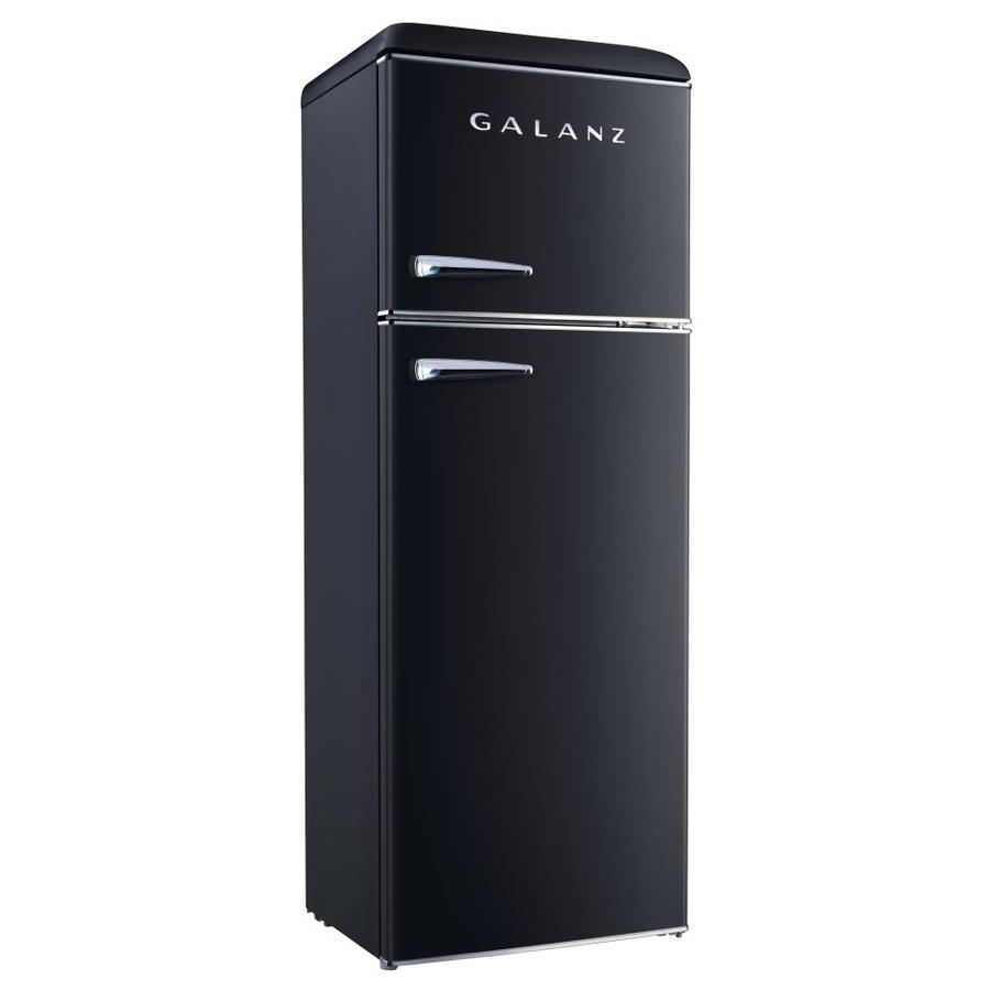 Galanz Retro 12-cu ft Top-Freezer Refrigerator (Vinyl Black) ENERGY ...