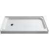 ANZZI Tier White Acrylic Shower Base 36-in W x 60-in L with Left Drain ...