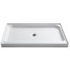 ANZZI Tier White Acrylic Shower Base 36-in W x 60-in L with Center ...