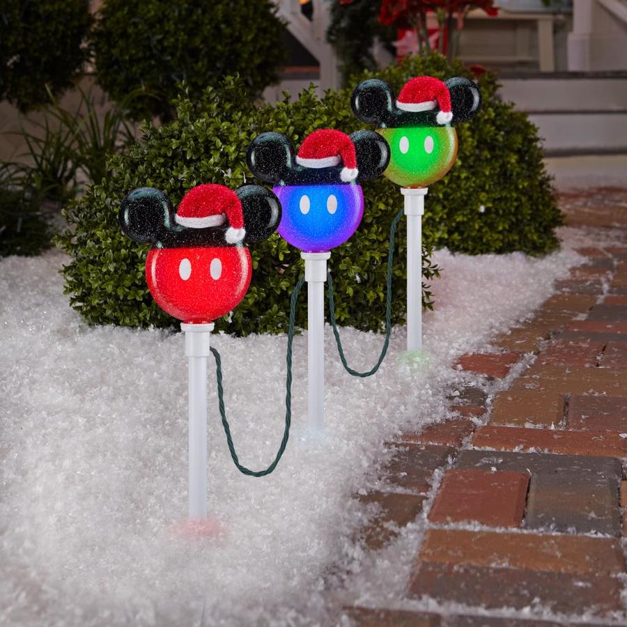 Gemmy Mickey & Friends 3-Marker Color Changing Lollipop Christmas ...