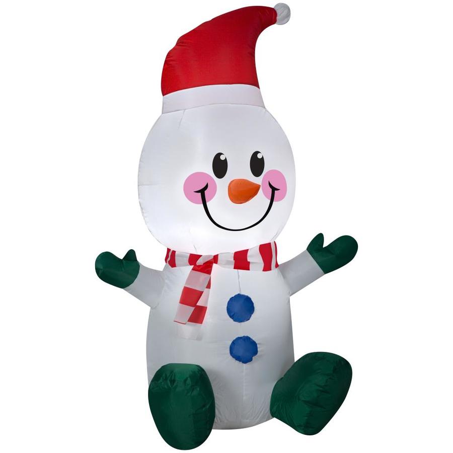 Holiday Living 4-ft Lighted Snowman Christmas Inflatable at Lowes.com Holiday Living 4-ft Lighted Snowman Christmas Inflatable at Lowes.com