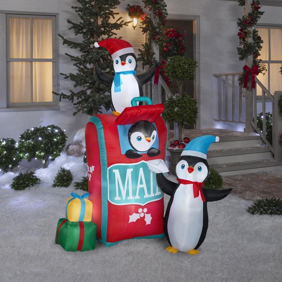 Gemmy 6.5-ft Lighted Penguin Christmas Inflatable in the Christmas ...