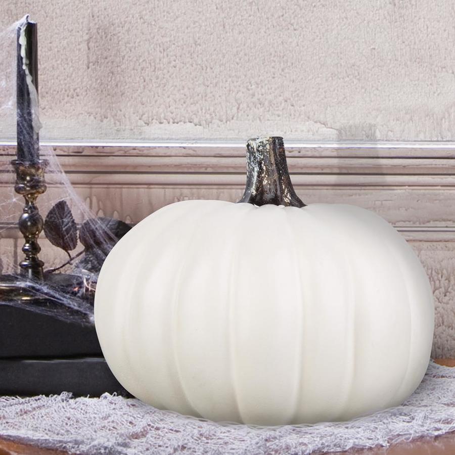 Holiday Living 7.48-in H Painted Polyurethene Craft Pumpkin in the ...