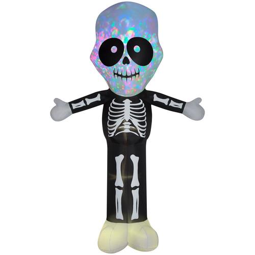 Gemmy 12-ft x 7.8-ft Lighted Skeleton Halloween Inflatable at Lowes.com