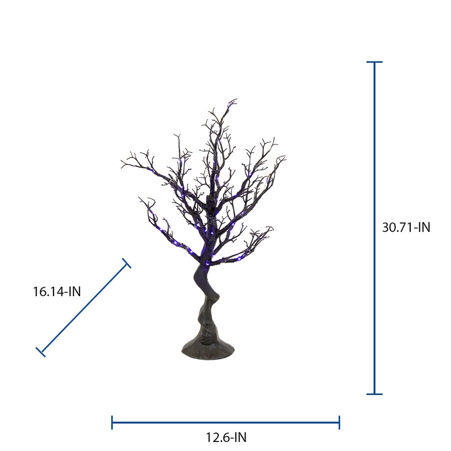 Gemmy Lighted Tree-PVC-Twisted Black (Purple) in the Novelty Halloween ...