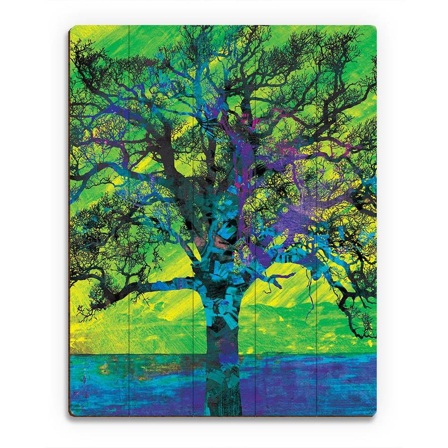 Creative Gallery Abstract Tree Wood Print at Lowes.com