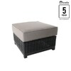 Allen + roth Altadena Black Steel Ottoman at Lowes.com