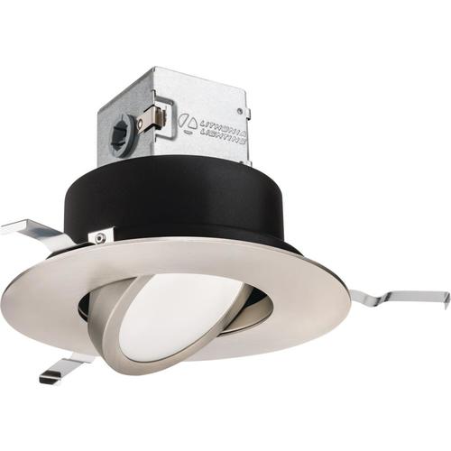 Lithonia Lighting OneUp Integrated LED 65-Watt EQ Brushed Nickel Round ...