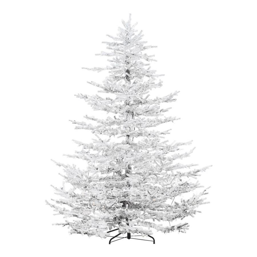 Fraser Hill Farm 9-ft Pre-Lit Arctic Pine Artificial Christmas Tree ...