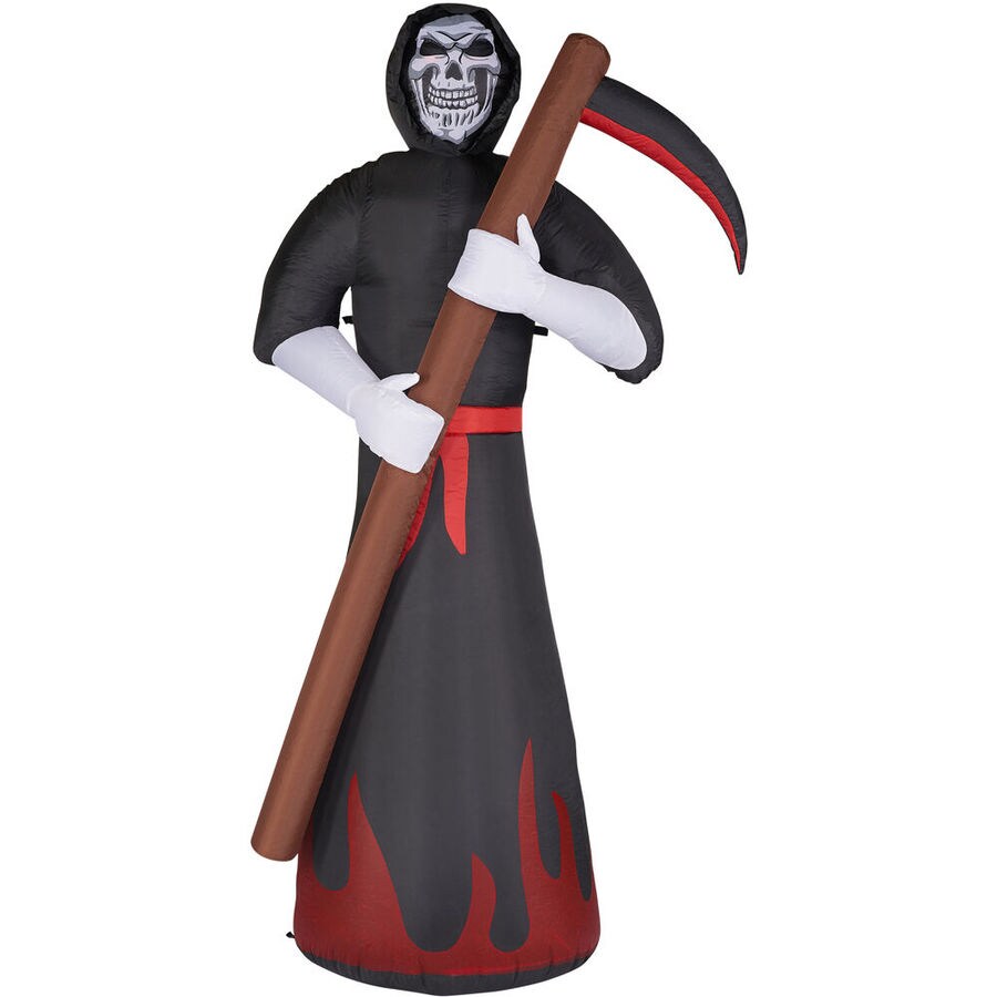Haunted Hill Farm Haunted Hill Farm 10-ft Grim Reaper Halloween Blow Up ...