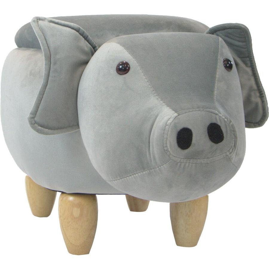 Critter Sitters Modern Gray/Tan Abstract Storage Ottoman in the Indoor ...