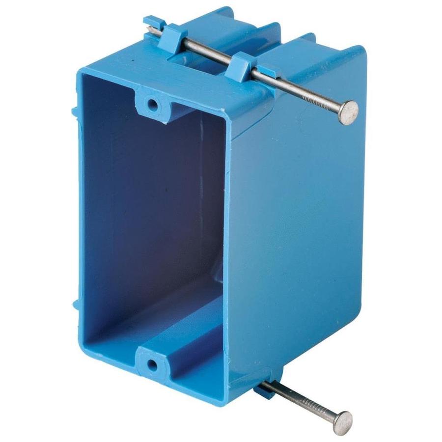 THOMAS & BETTS 1-Gang Blue PVC New Work Standard Switch/Outlet Wall ...