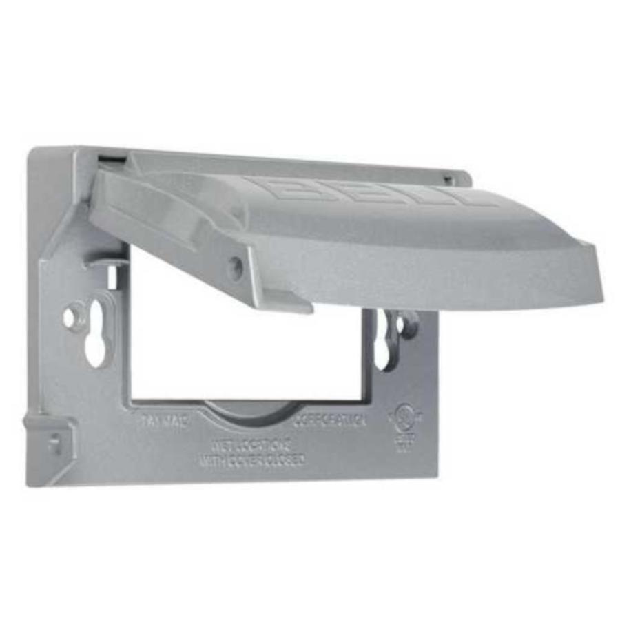 Hubbell 1-Gang Rectangle Metal Weatherproof Electrical Box Cover in the ...
