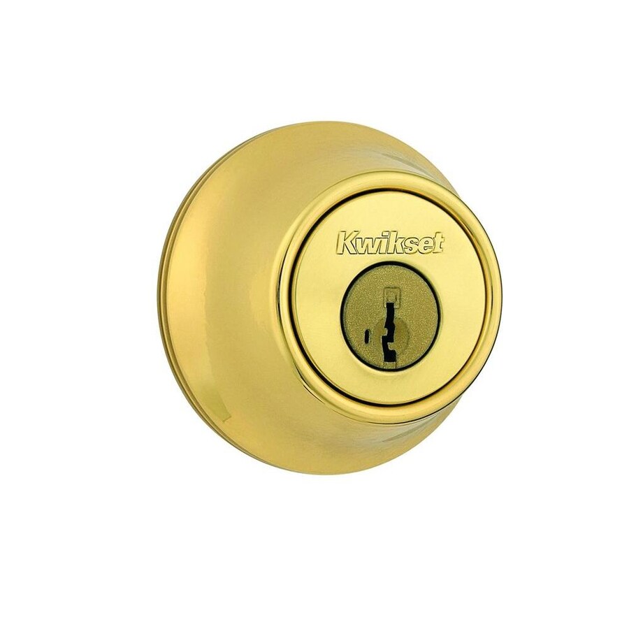 Kwikset 660 Polished KW1 Polished Brass with SmartKey Single Cylinder ...