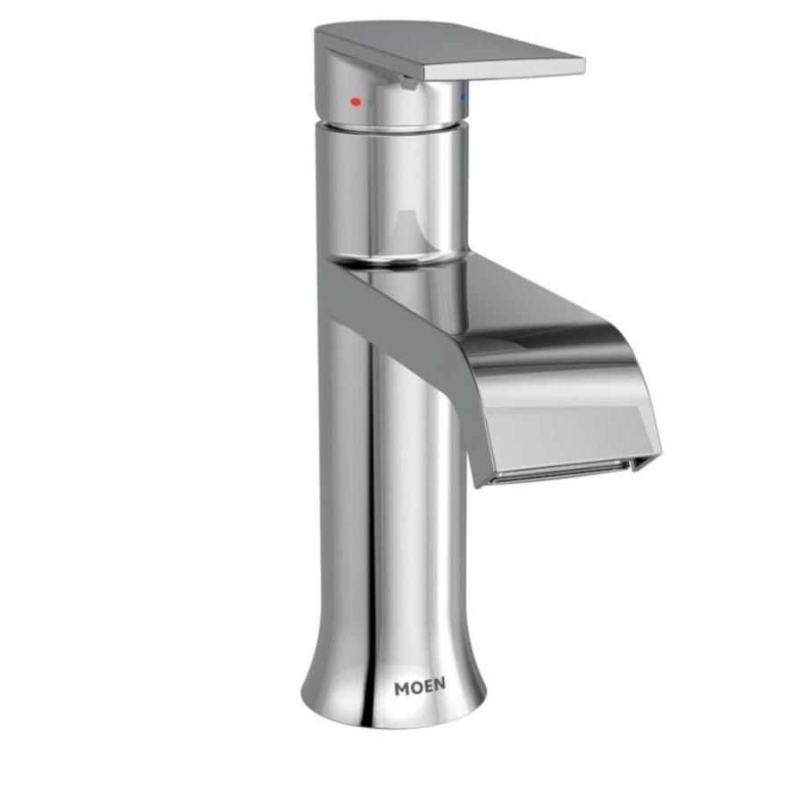 Moen Genta Chrome 1 Handle Single Hole Watersense Bathroom Sink Faucet