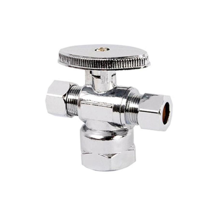 Brass 1/2-in FIP x 3/8-in Compression Multi Turn 3-Way Valve in the ...