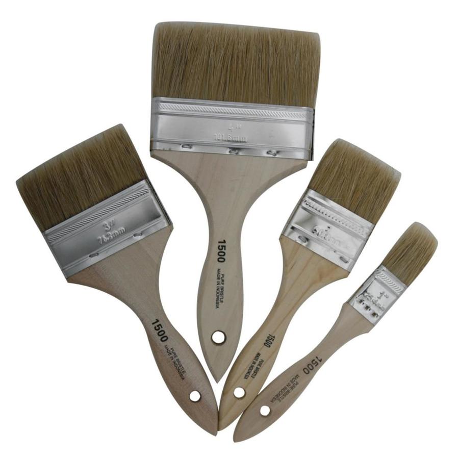 Linzer Natural Bristle Flat 4-in Paint Brush in the Paint Brushes ...