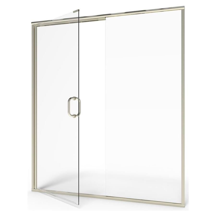 American Standard 76-in H x 56.06-in to 60-in W Semi-Frameless Hinged ...