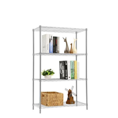 Home Basics 13.75-in D x 29-in W x 46-in H 2-Tier Wire Freestanding ...