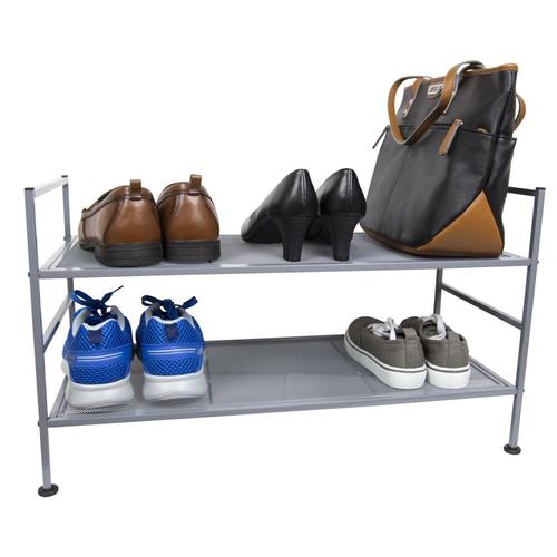 Home Basics 6-Pair Wooden Wood Shoe Rack at Lowes.com