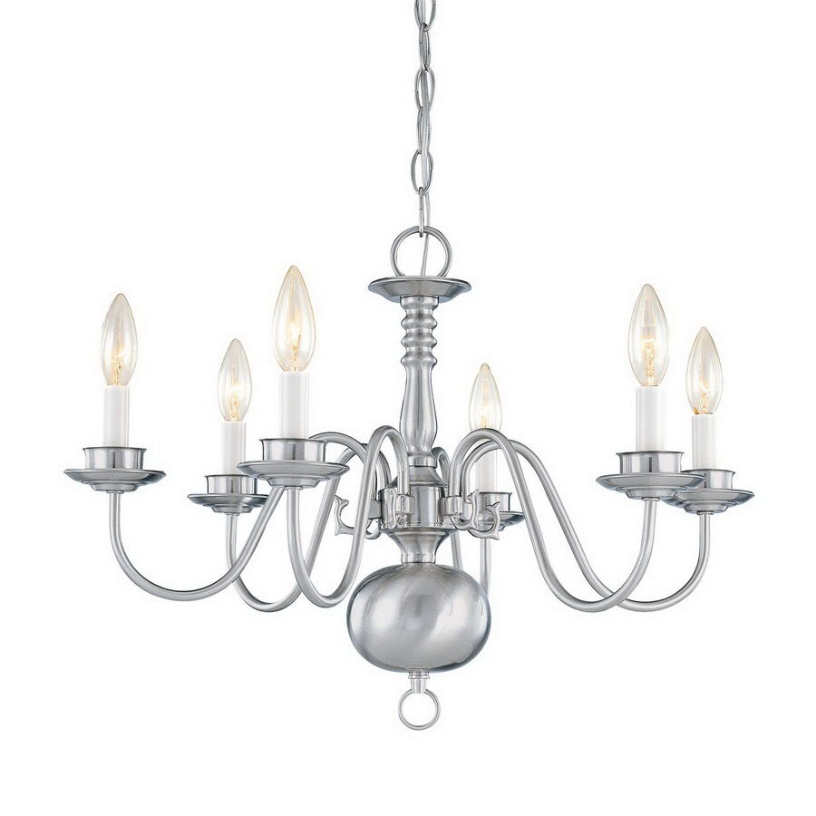 Thomas Lighting 6-Light Williamsburg Brushed Nickel Chandelier at Lowes.com