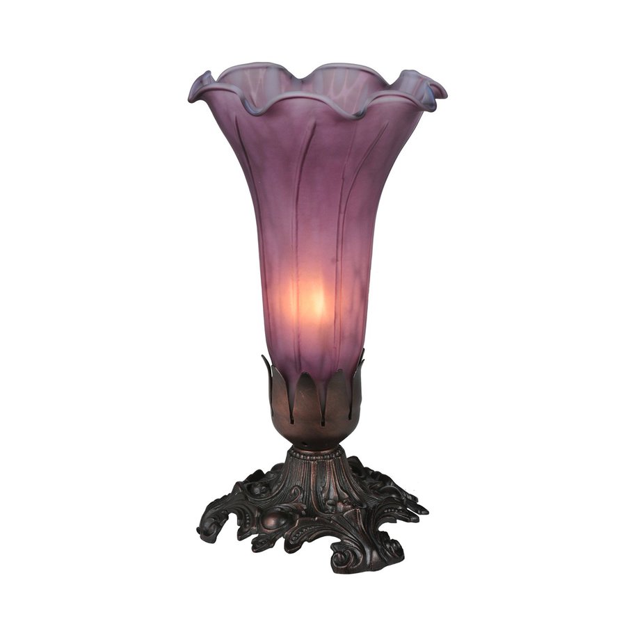 Meyda Tiffany Pond Lily 8-in Mahogany bronze Electrical Outlet Uplight ...