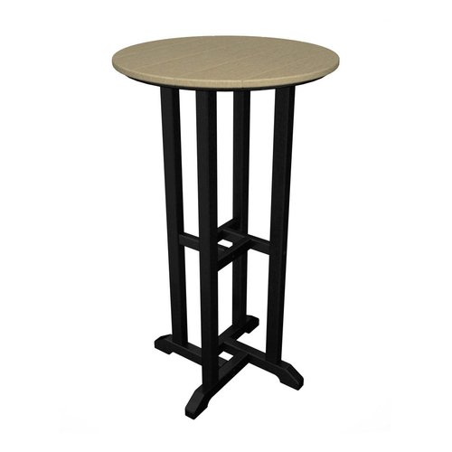 POLYWOOD Contempo 24-in W x 24-in L Round Plastic Bar Table in the ...