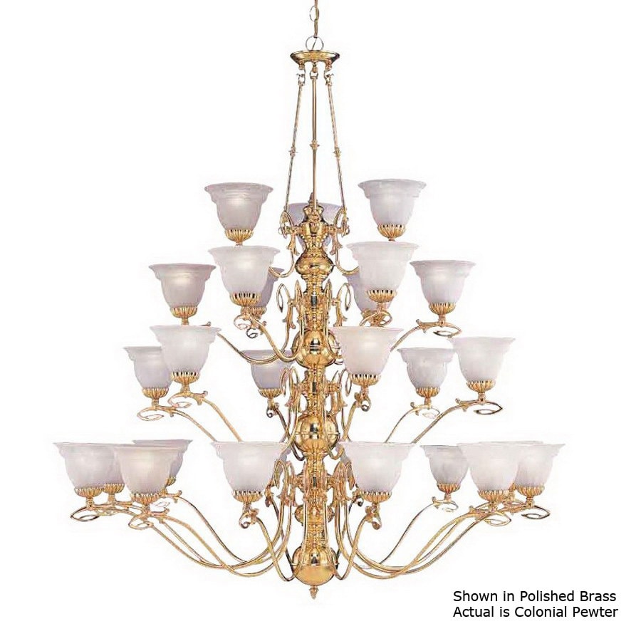 International Lighting 27-Light Monaco Colonial Pewter Chandelier at ...