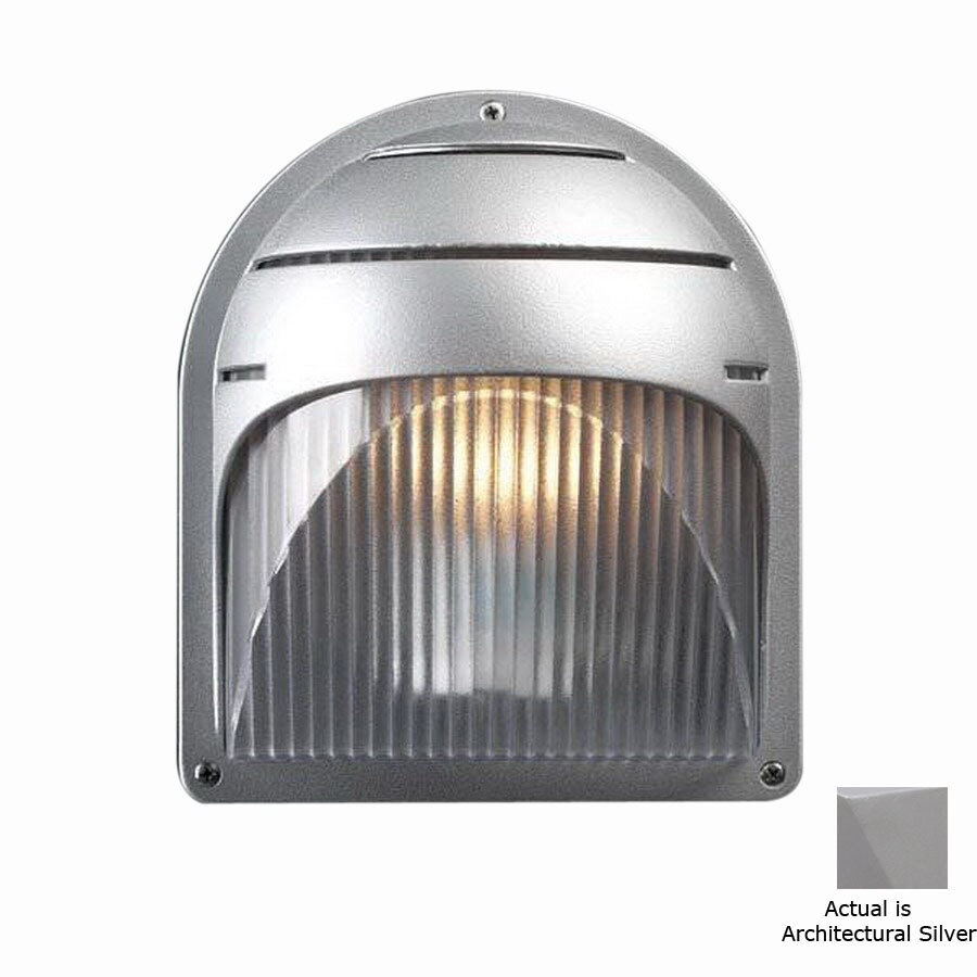 PLC Lighting Delphi 8-in Architectural Silver Outdoor Wall Light at ...
