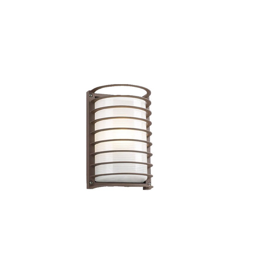 PLC Lighting Evora 10-1/2-in Architectural Bronze Outdoor Wall Light at ...
