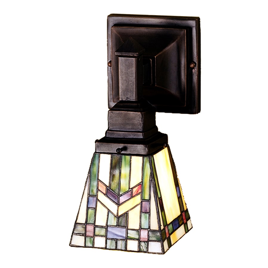 Meyda Tiffany Prairie Wheat 5-in W 1-Light Mahogany Bronze Tiffany ...
