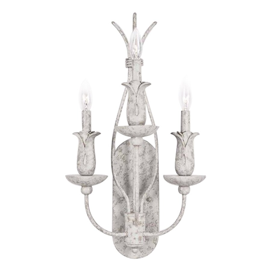 Volume International Lafayette 15.5-in W 3-Light Castle beige Arm Wall ...