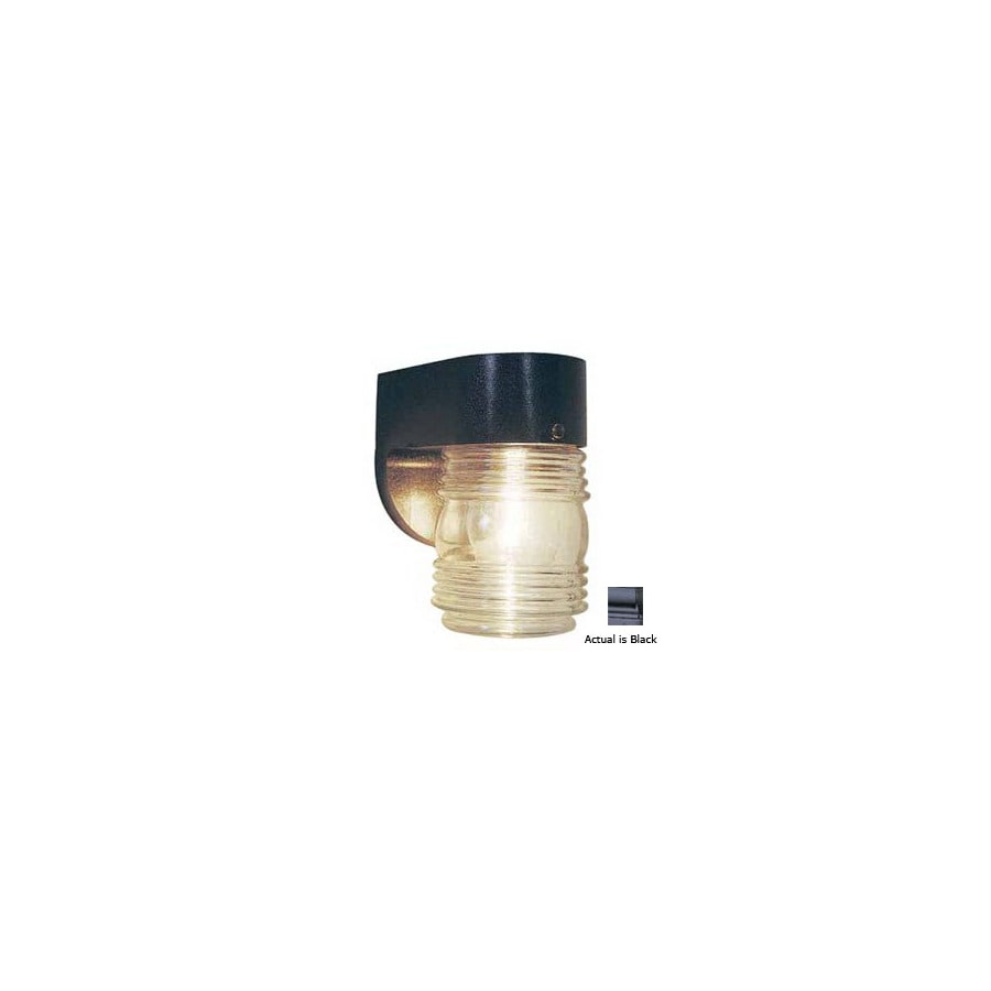 Volume International Jelly Jar 6-in Black Outdoor Wall Light at Lowes.com