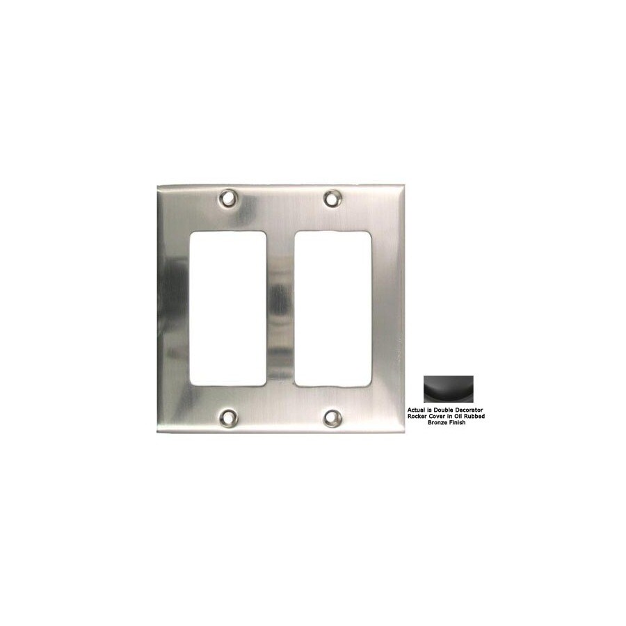 Rusticware 2-Gang Oil-Rubbed Bronze Decorator Rocker Brass Wall Plate ...