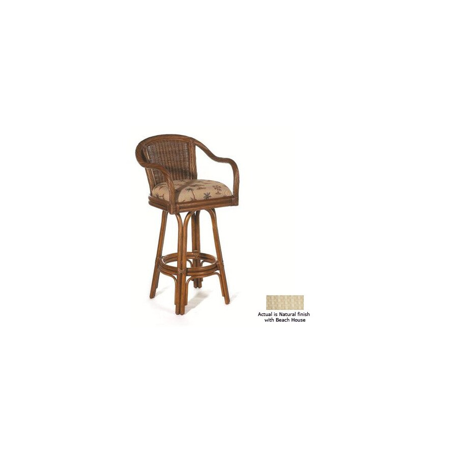 Hospitality Rattan Key West Natural 24-in Counter Stool at Lowes.com