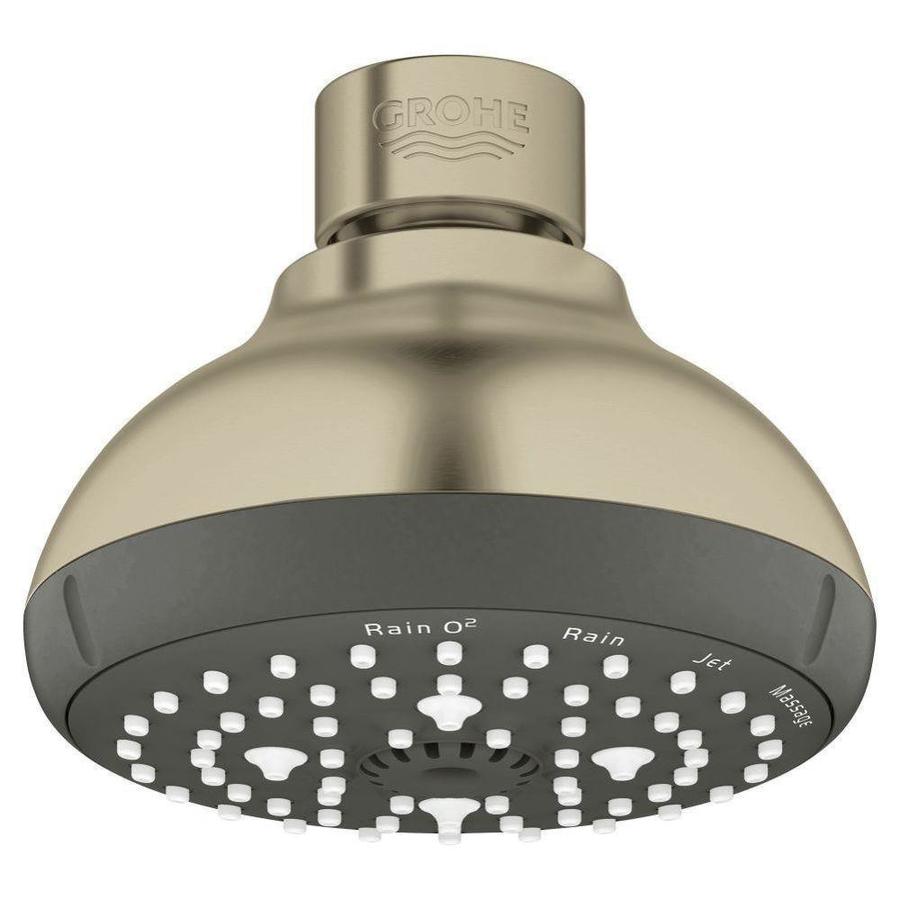 GROHE Tempesta Brushed Nickel 4-Spray Shower Head at Lowes.com