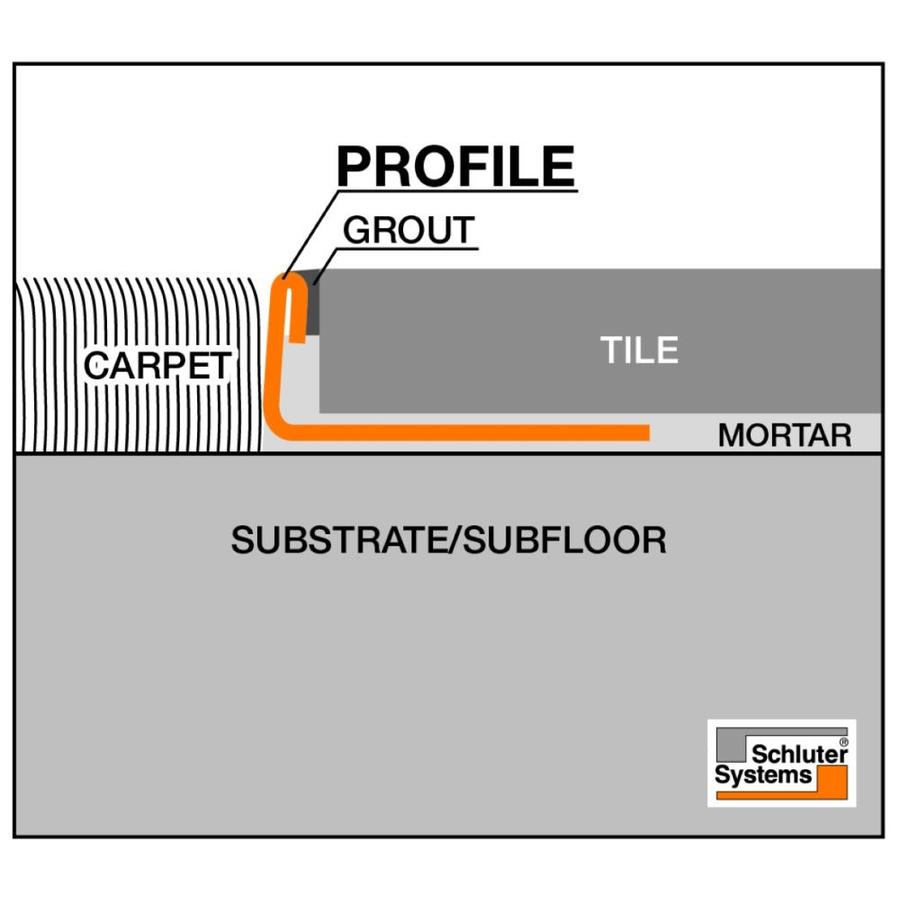Schluter Systems Schiene 0.375-in W x 98.5-in L Brsh Stainless Steel ...